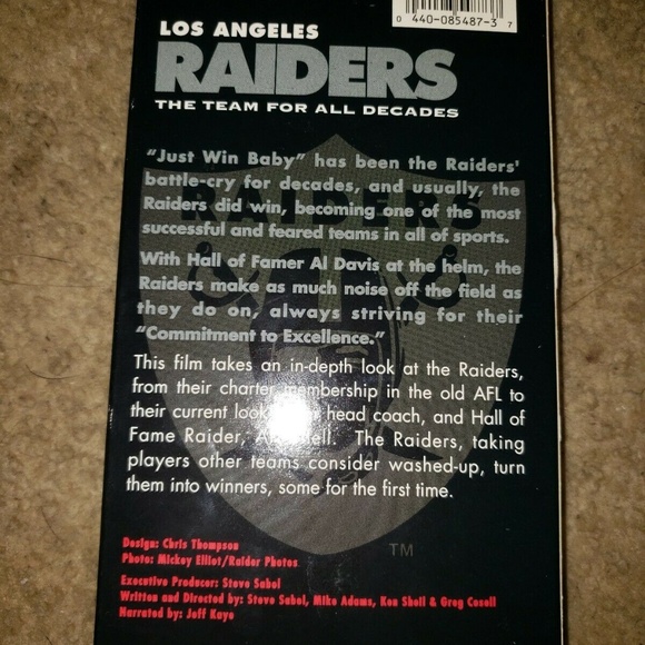 NFL | Media | Nfl Raiders The Team For All Decades Vhs | Poshmark
